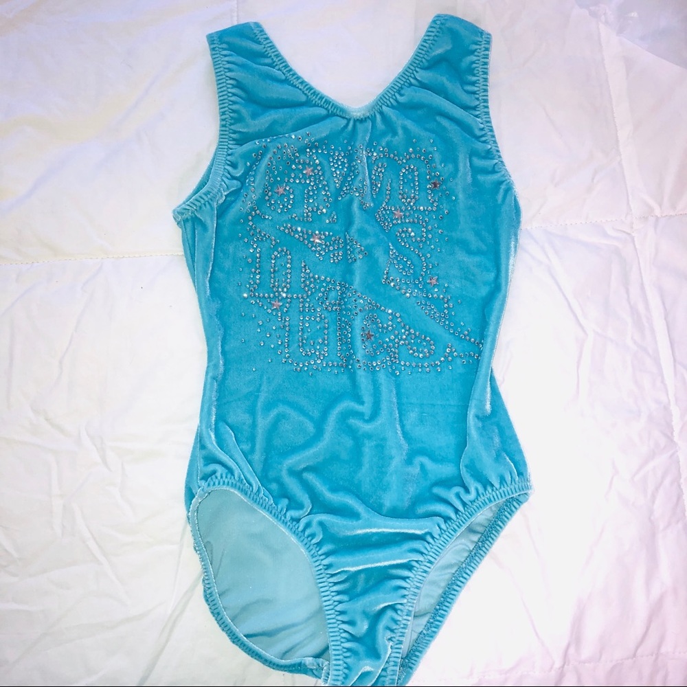 Light Blue Velvet Leotard! - Gem